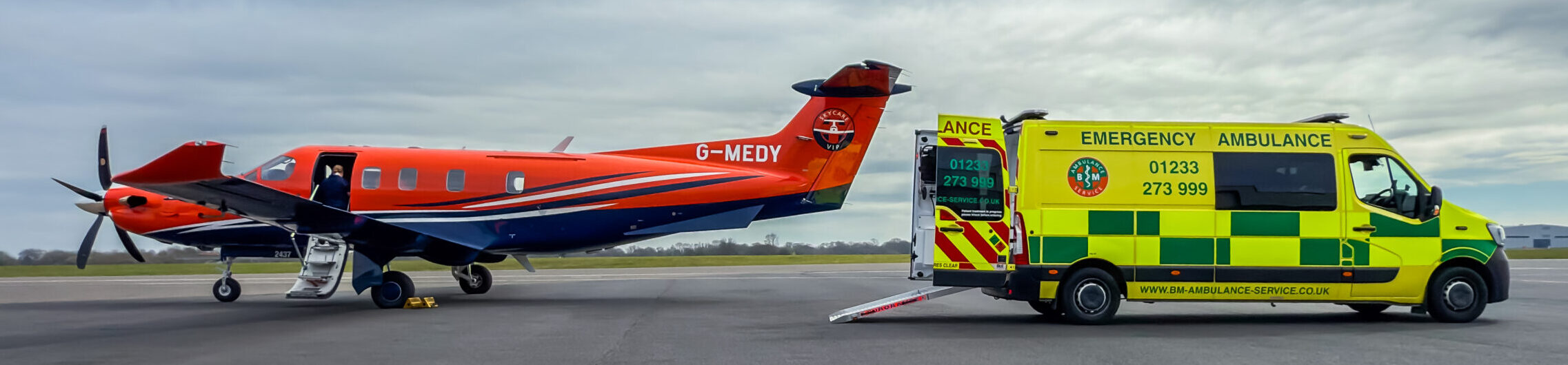 Ground Ambulance Tarmac Transfer Biggin Hill